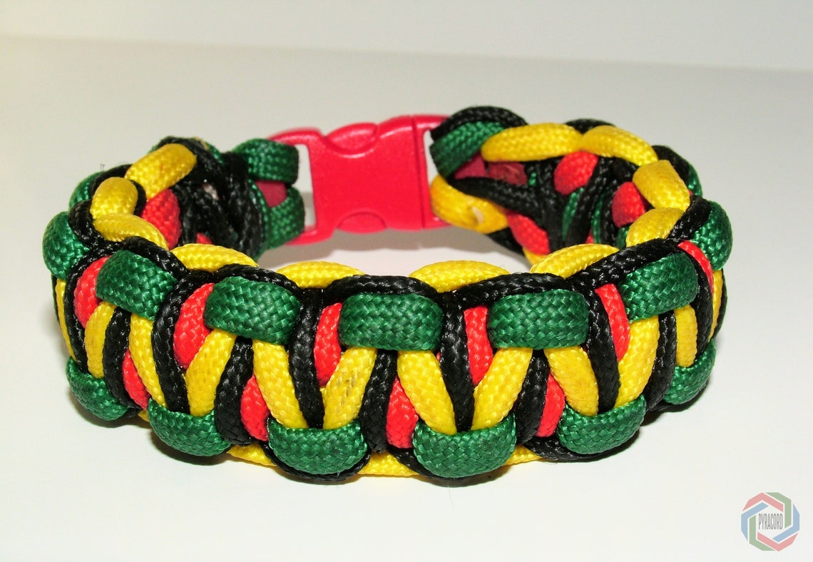 Rasta Paracord Bracelet RED EYE Handmade Rasta Bracelet | Etsy