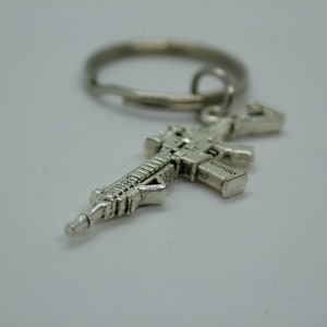 Rifle Keyring / Keychain / Keyfob - M4 Rifle Gun Keyring With Split ...