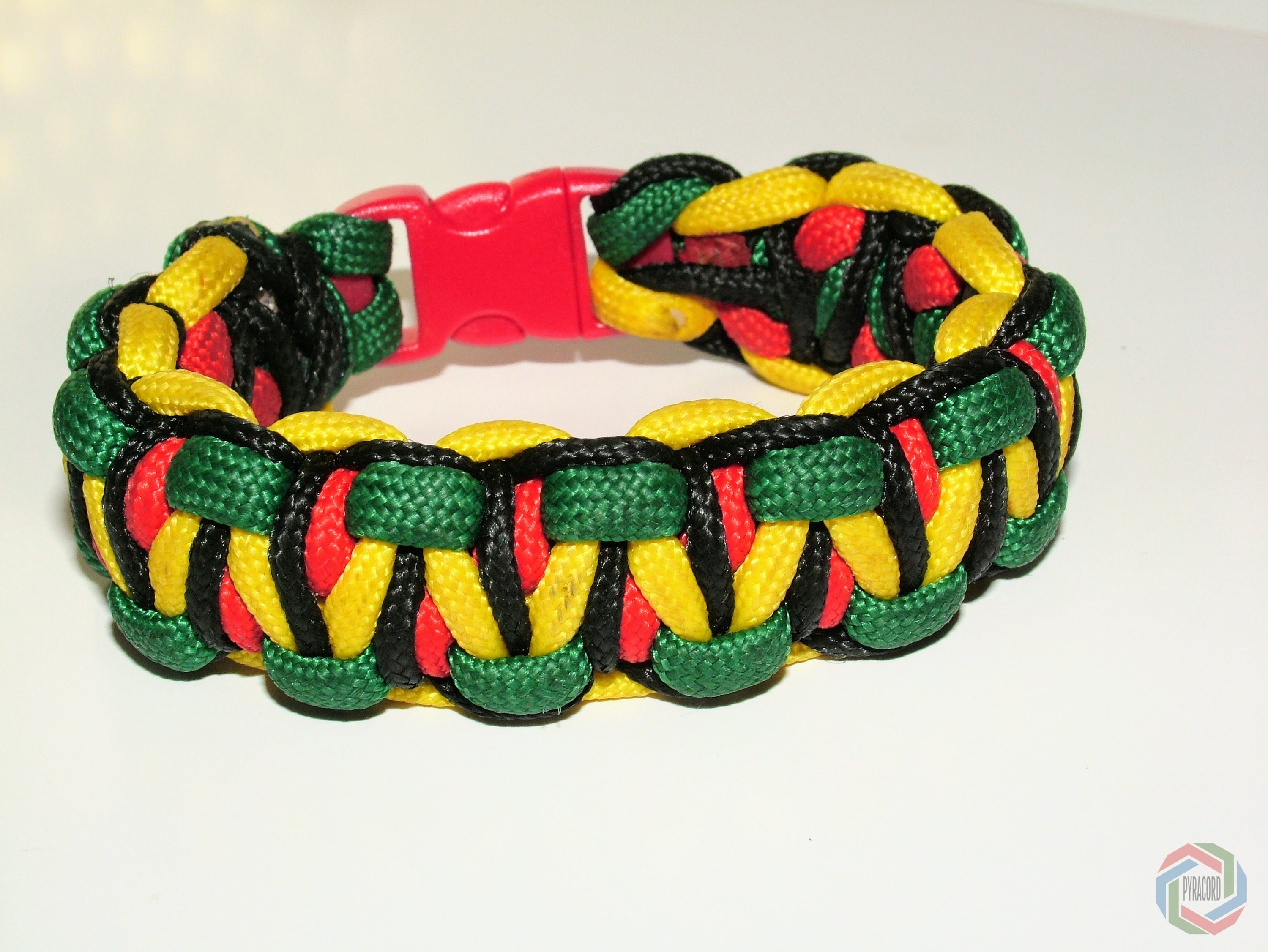 Rasta Paracord Bracelet RED EYE Handmade Rasta Bracelet | Etsy