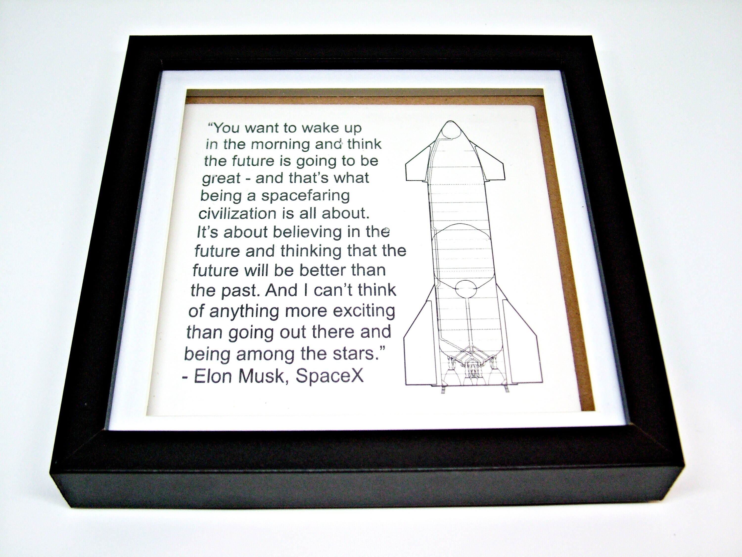 Elon Musk Quote Spacex Starship Tile Laser Engraved Ceramic - Etsy
