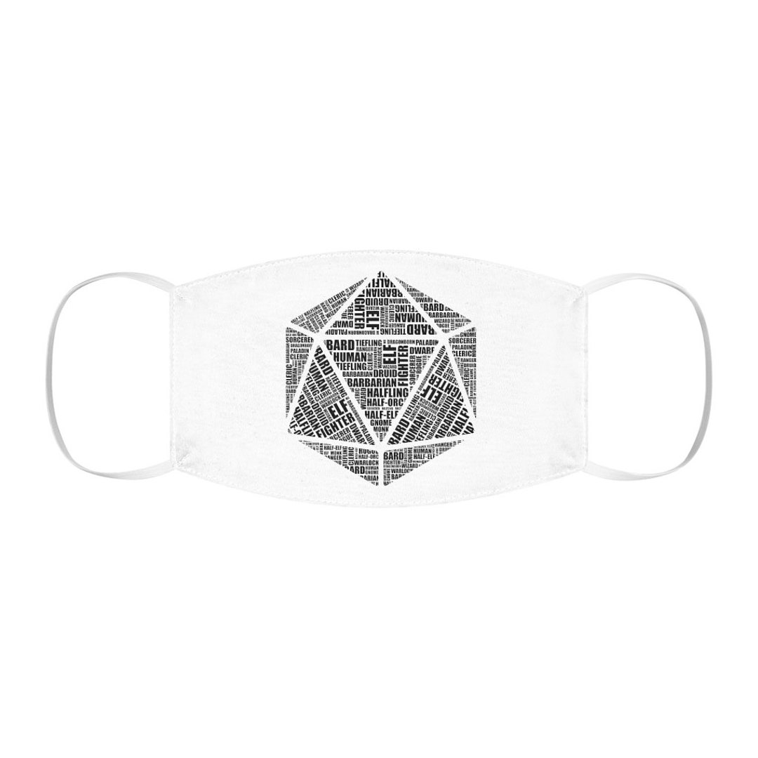 D20 Race and Class Face Mask Dnd Dice Dungeons and Dragons - Etsy UK