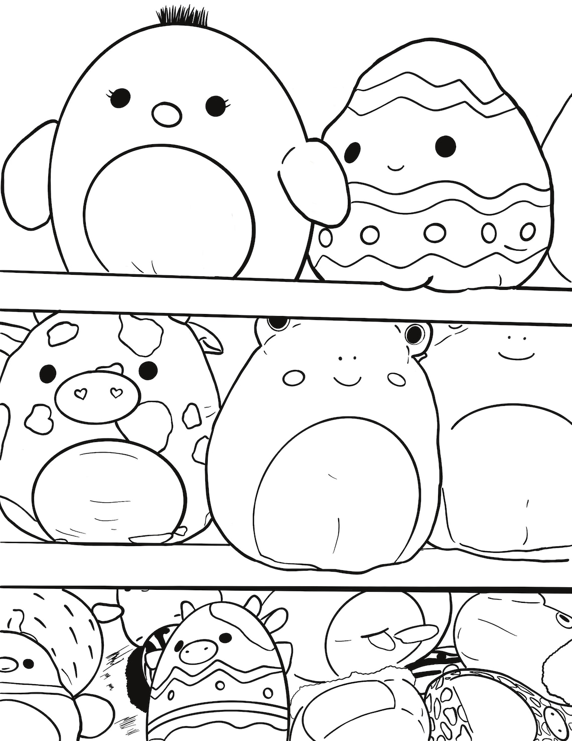 Squishmallow Coloring Page Printable Squishmallow Coloring Etsy In