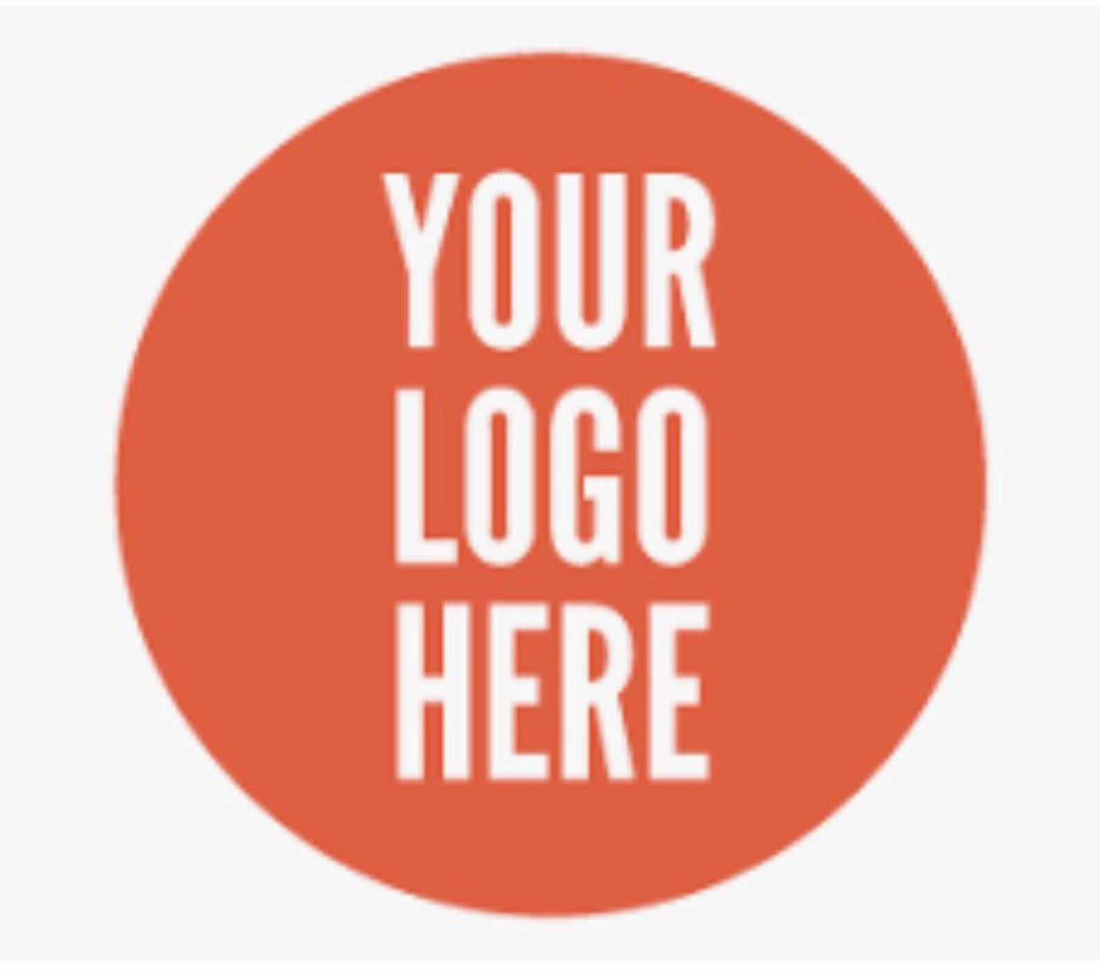 YOUR LOGO HERE stickers 5 sheets 20 stickers | Etsy