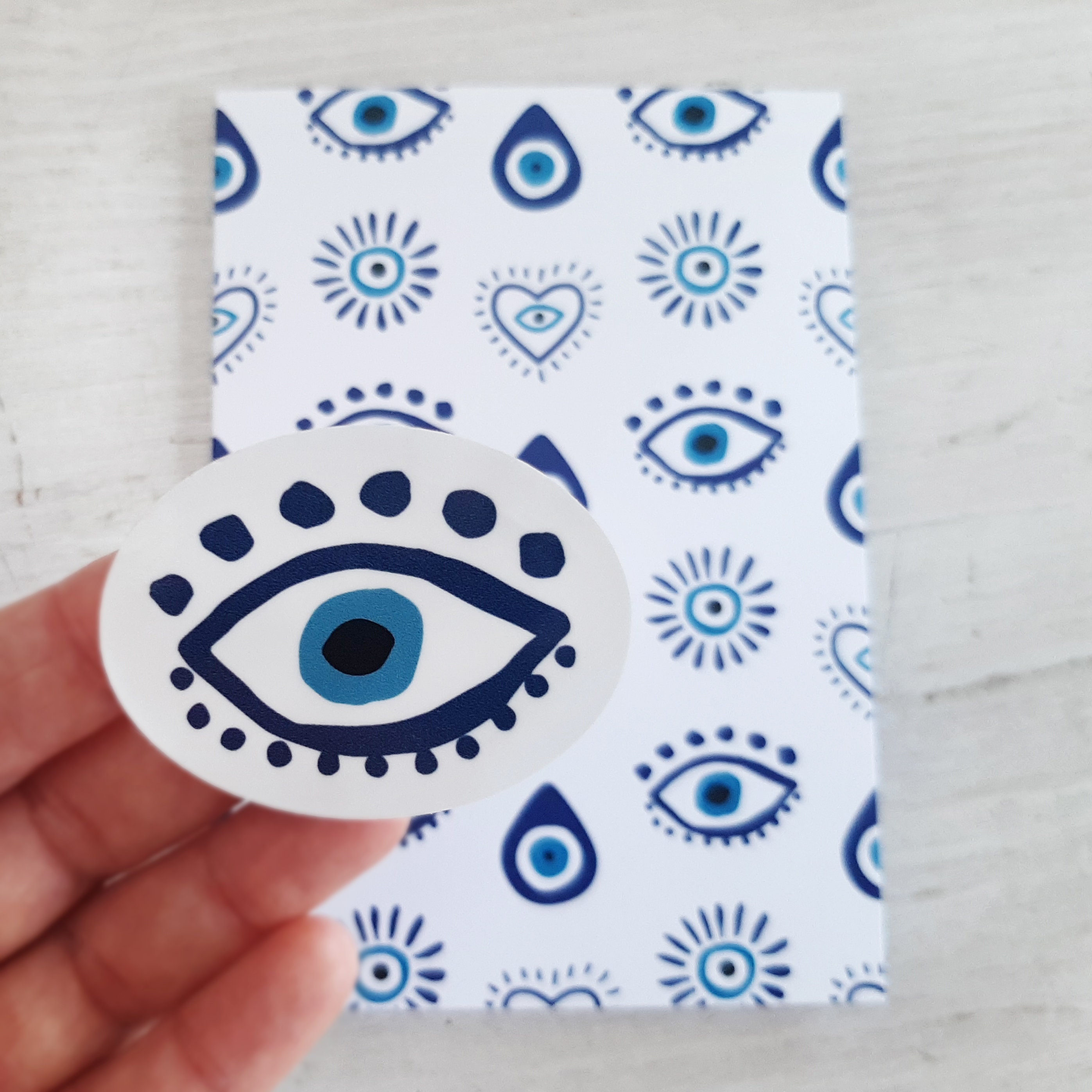 Greeting Card Evil Eye Print - Etsy