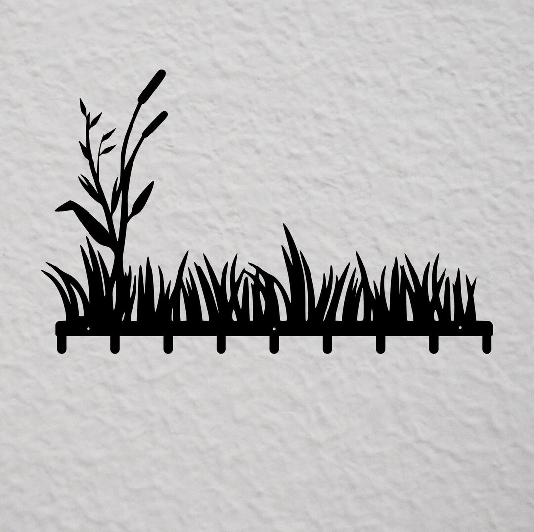 Wall-mounted Metal Clothes Hanger "grass" Coat Rack Wall Mount, Clothes ...