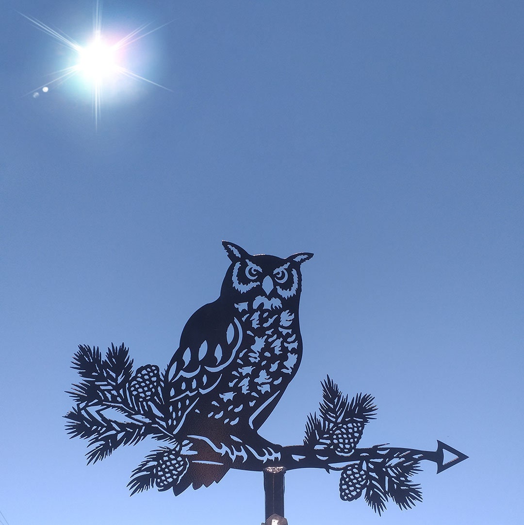 Owl Metal Weathervane, Weather Vane, Home Roof Decor - Etsy