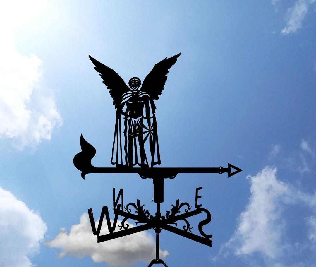 Archangel Gabriel Metal Weathervane, Weather Vane Angel, Home Roof ...
