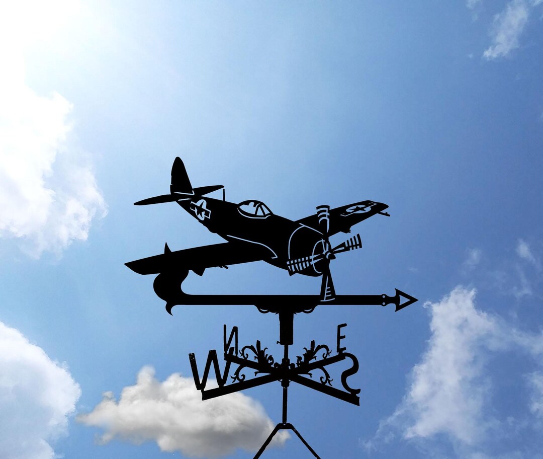 Plane Metal Weathervane, Weather Vane, Home Roof Decor, Aircraft ...