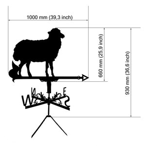 Sheep Metal Weathervane, Weather Vane, Home Roof Decor, Lamb, Ewe ...