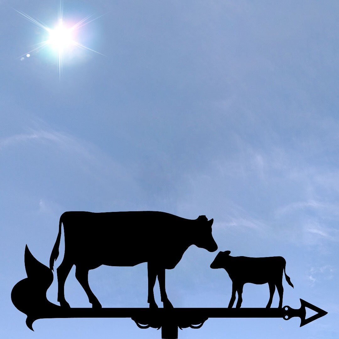 Cow Metal Weathervane Weather Vane Home Roof Decor Neat - Etsy