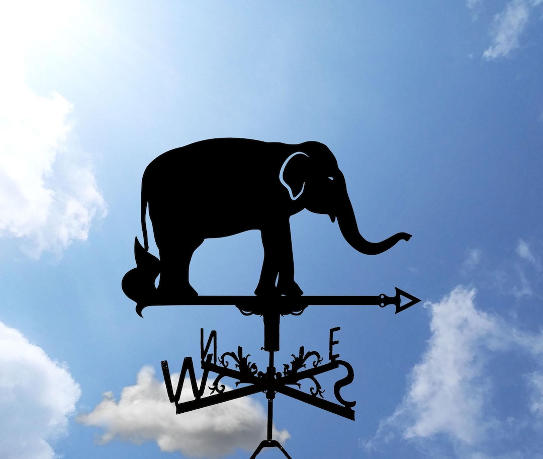Elephant Metal Weathervane, Weather Vane, Home Roof Decor - Etsy