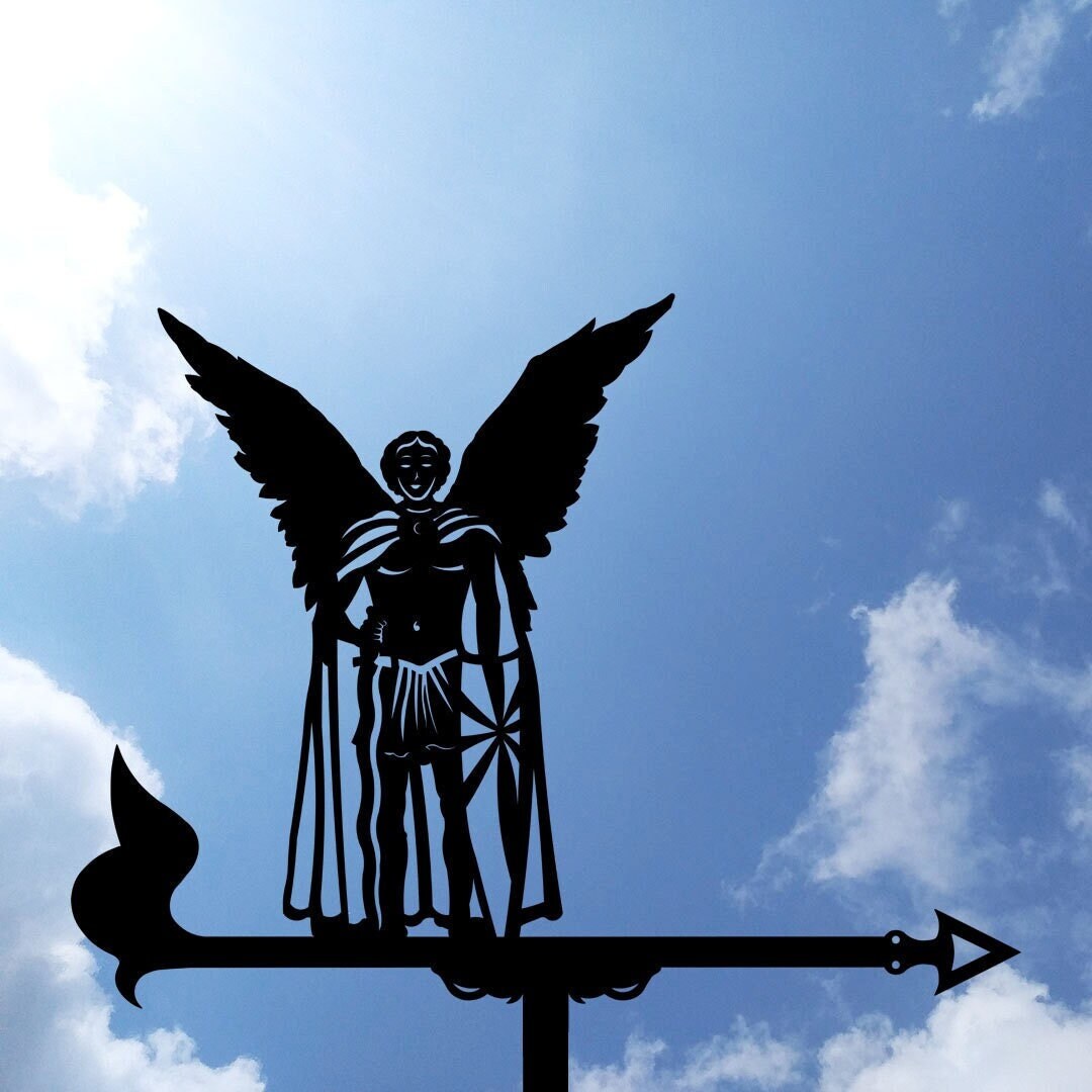 Archangel Gabriel Metal Weathervane, Weather Vane Angel, Home Roof ...