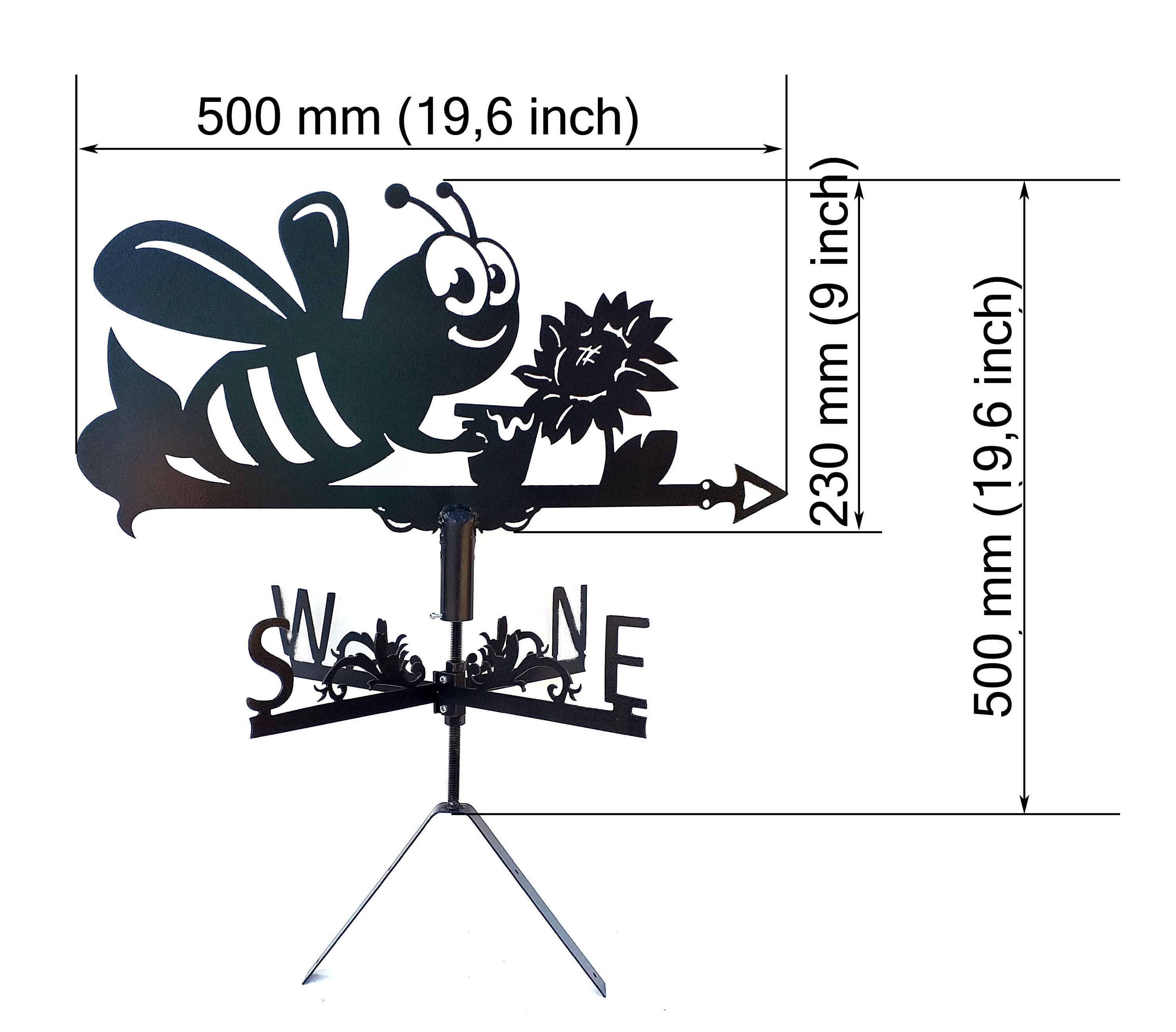Bee Metal Weathervane Weather Vane Home Roof Decor - Etsy UK