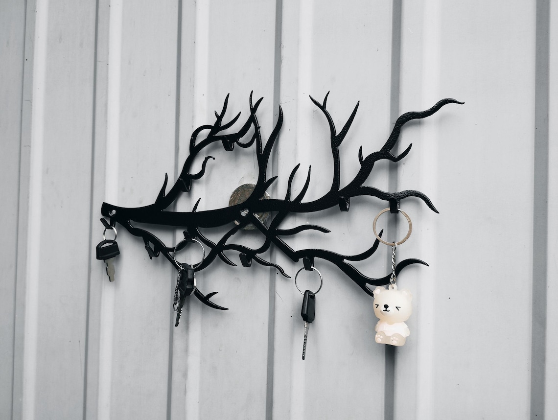 Metal Branch Key Holder: Wall Mounted Organizer - Etsy