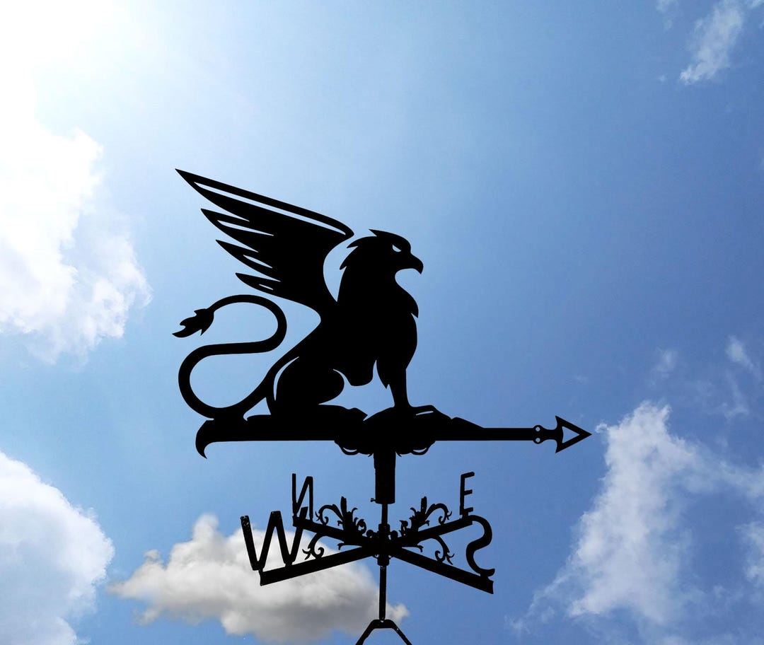Griffin Metal Weathervane, Weather Vane, Home Roof Decor, Gryphon ...
