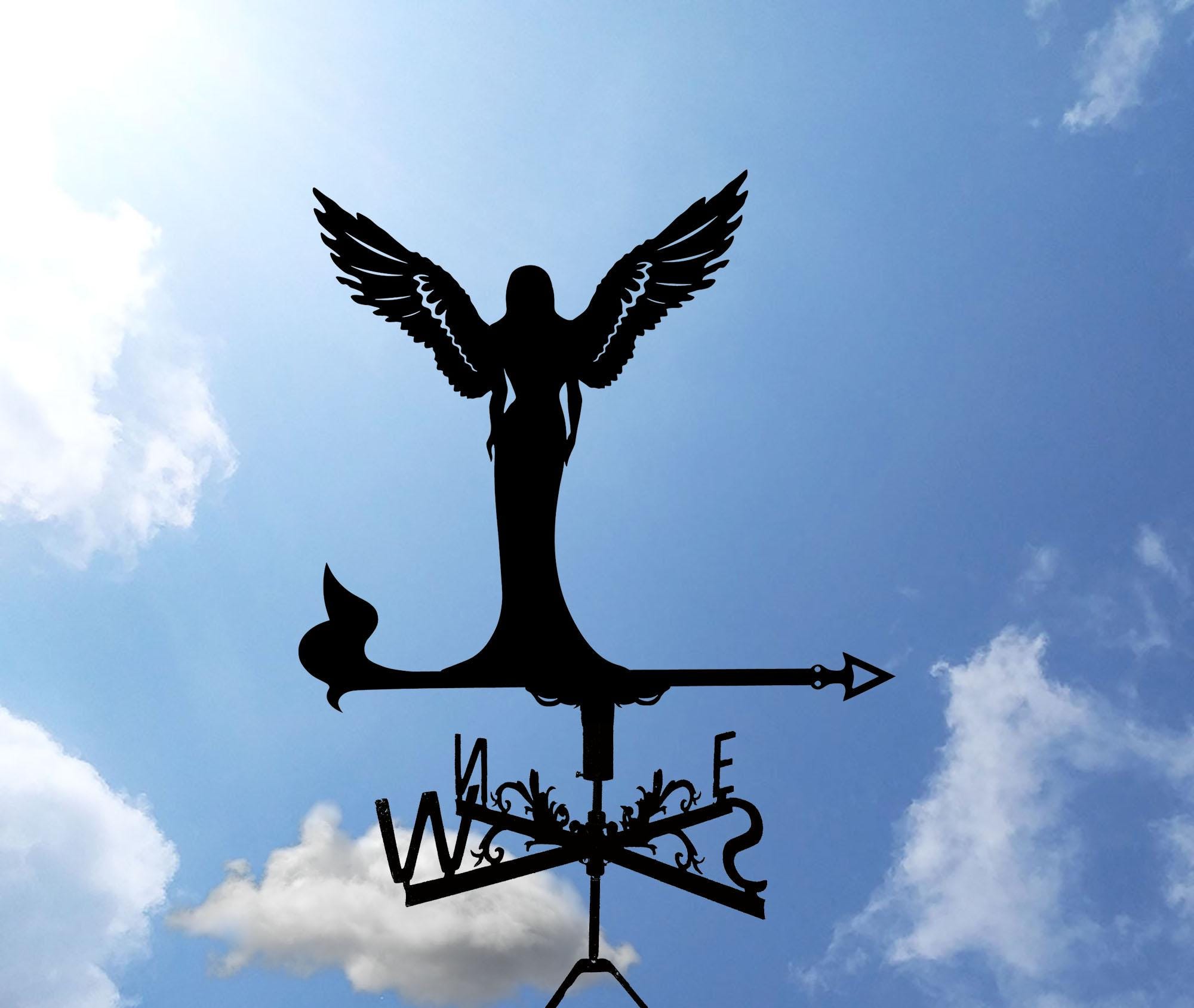 Angel Metal Weathervane, Weather Vane Home Roof Decor - Etsy