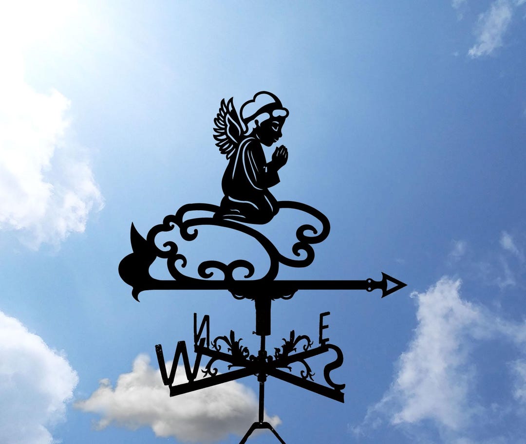 Angel on a Cloud Metal Weathervane, Weather Vane, Home Roof Decor - Etsy