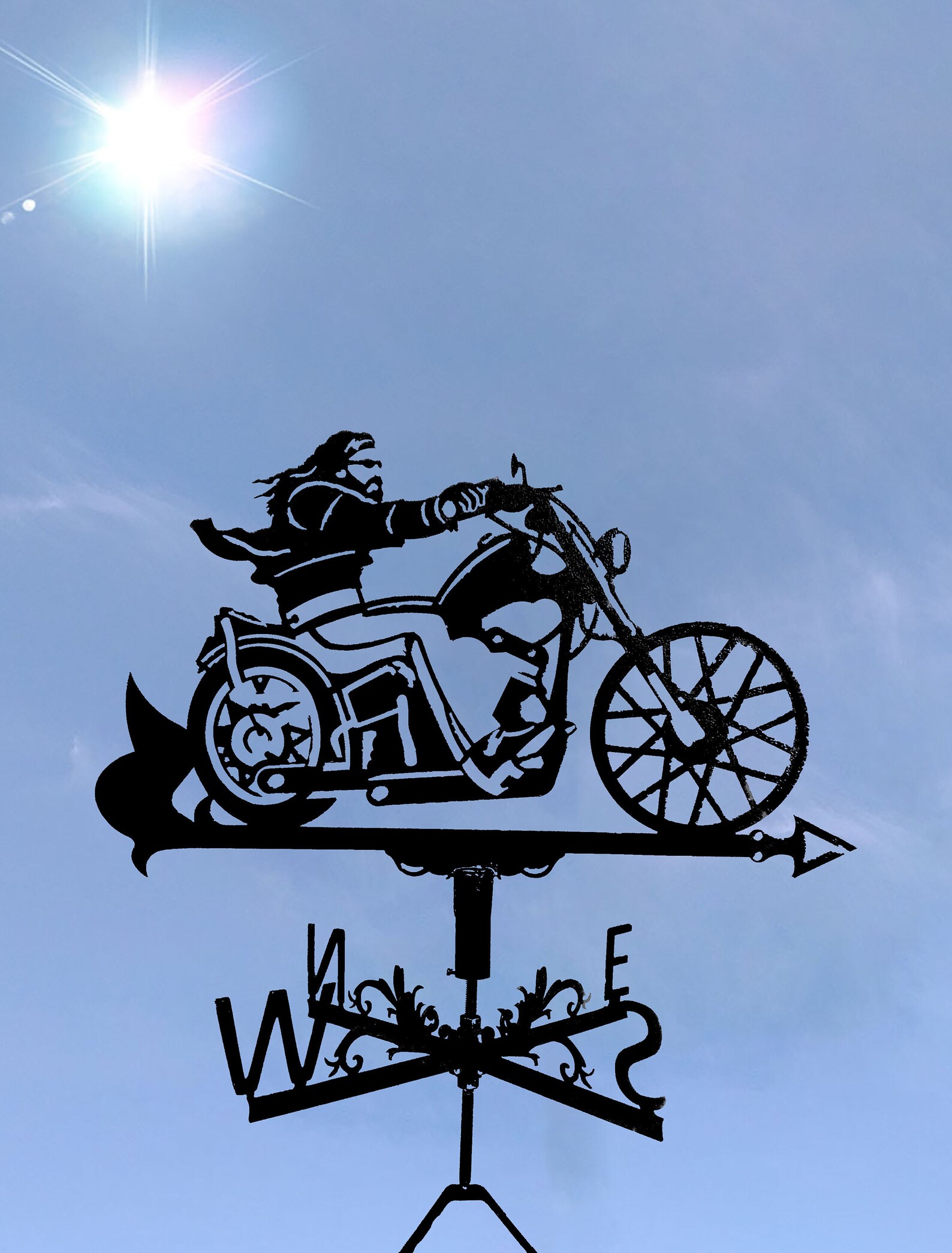 Biker Motorbike Metal Weathervane Weather Vane Metal Decor - Etsy UK