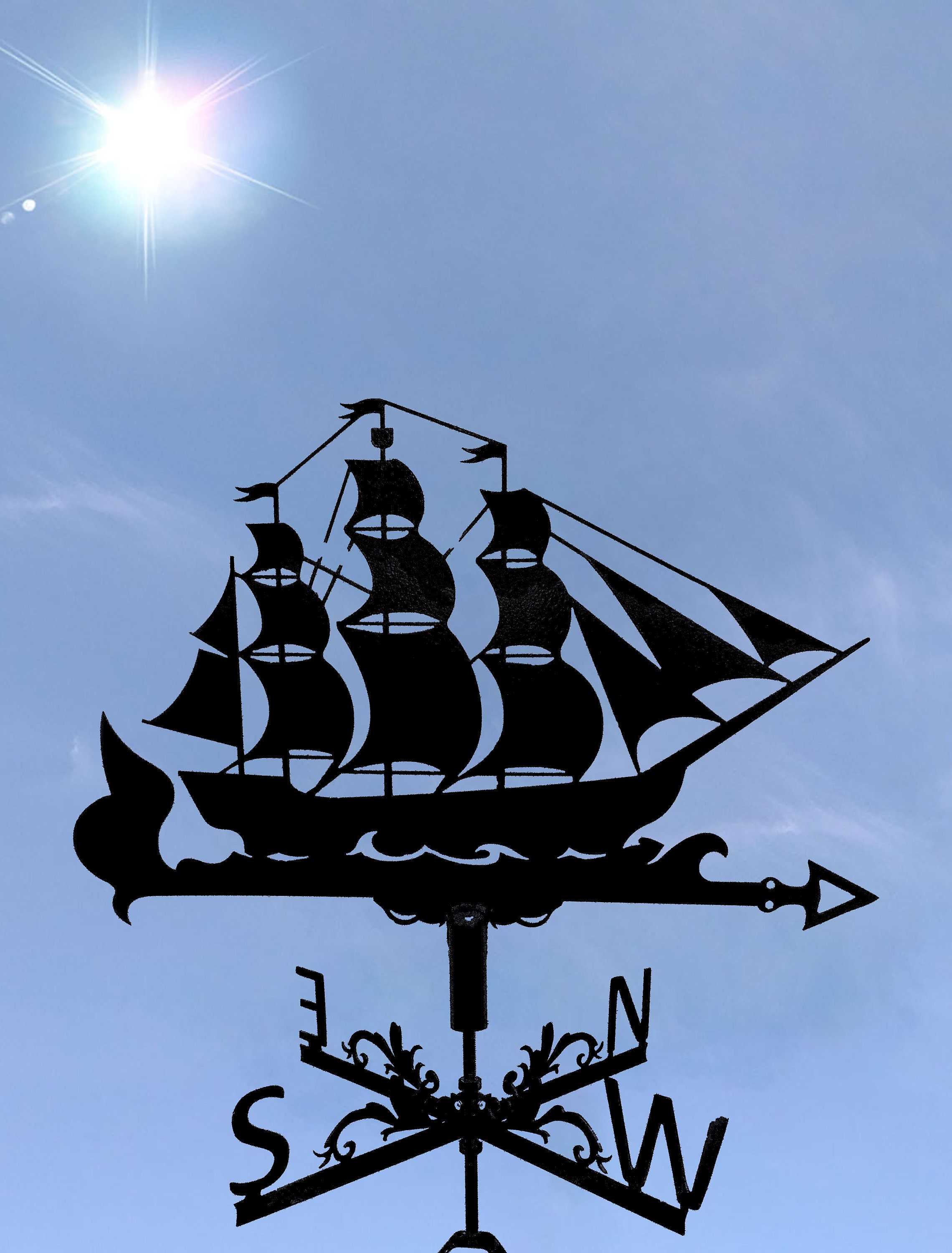 Ship Sailfish Metal Weathervane Weather Vane Metal Decor - Etsy