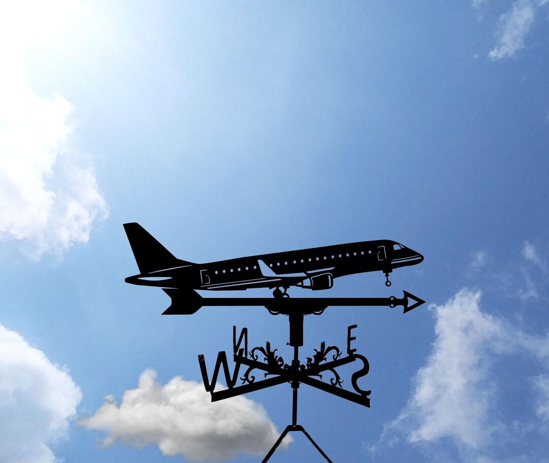 Passenger Plane Metal Weathervane, Weather Vane, Home Roof Decor ...