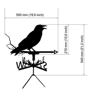 Crow Metal Weathervane, Weather Vane, Home Roof Decor, Raven, Corbie - Etsy