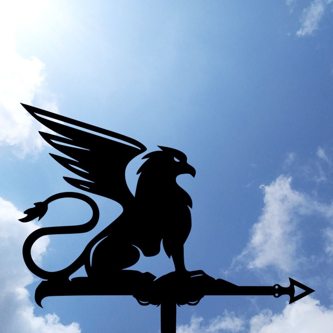Griffin Metal Weathervane, Weather Vane, Home Roof Decor, Gryphon ...