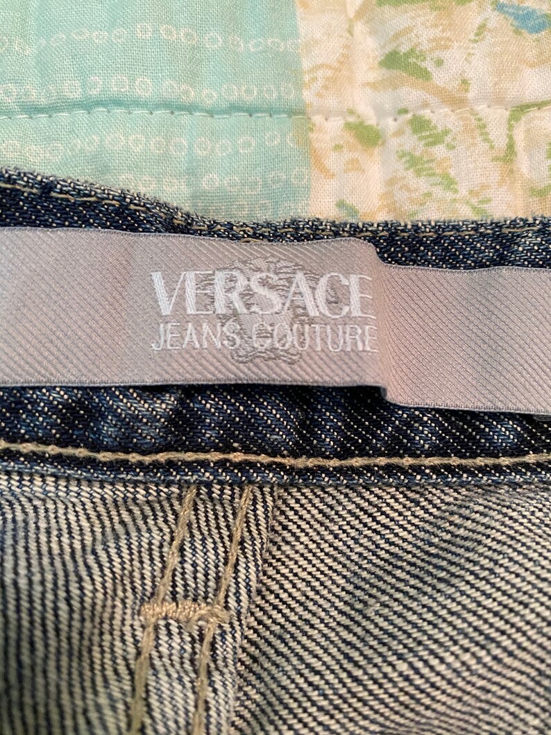 Vintage Versace Jeans Couture Snake Print Jesns - Etsy