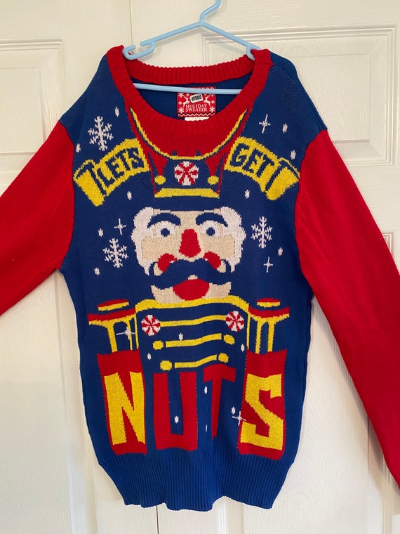 Dead Stock Lets Get Nuts Nutcracker Ugly Sweater - Etsy