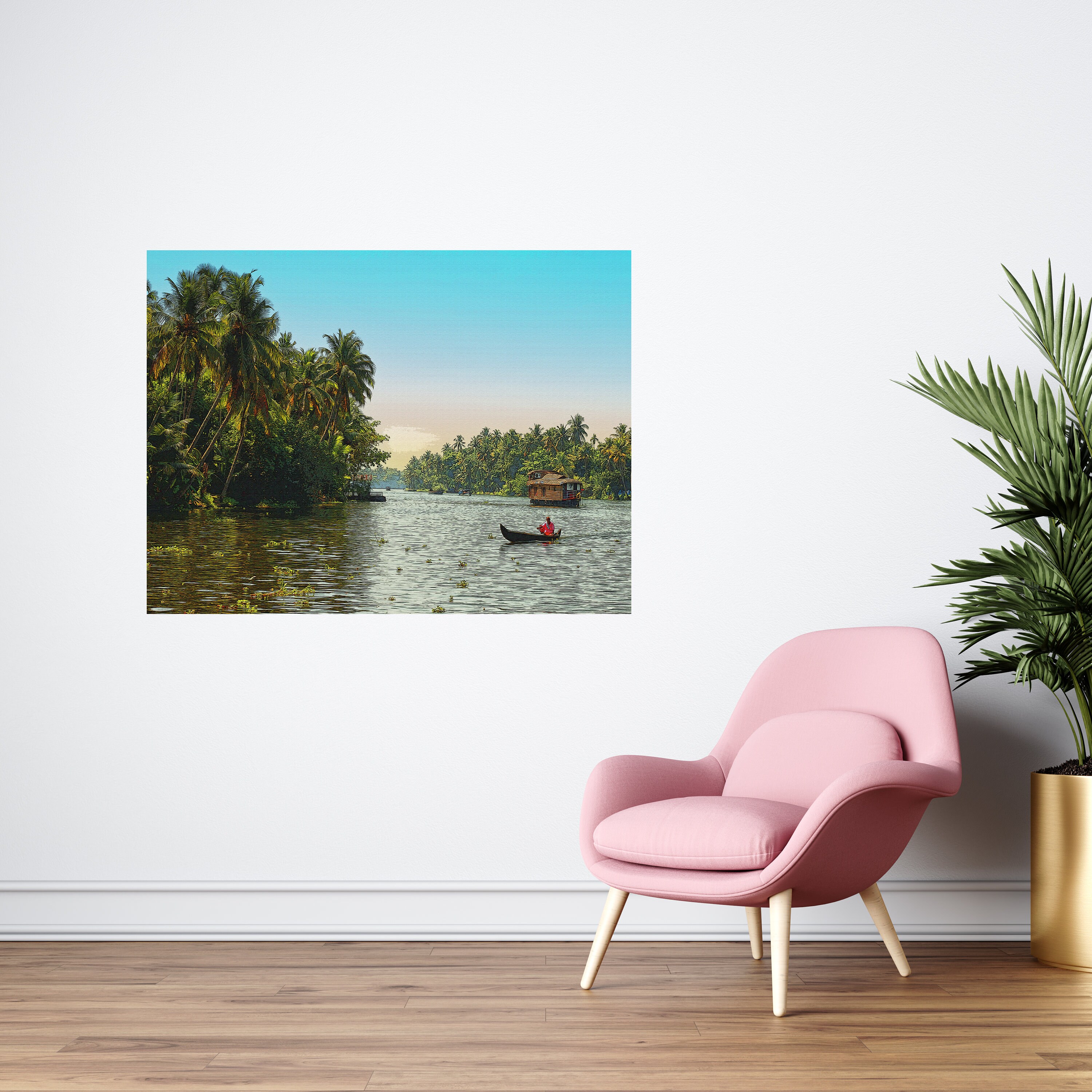 India Kerala Backwaters Art Print Photo to Painting - Etsy