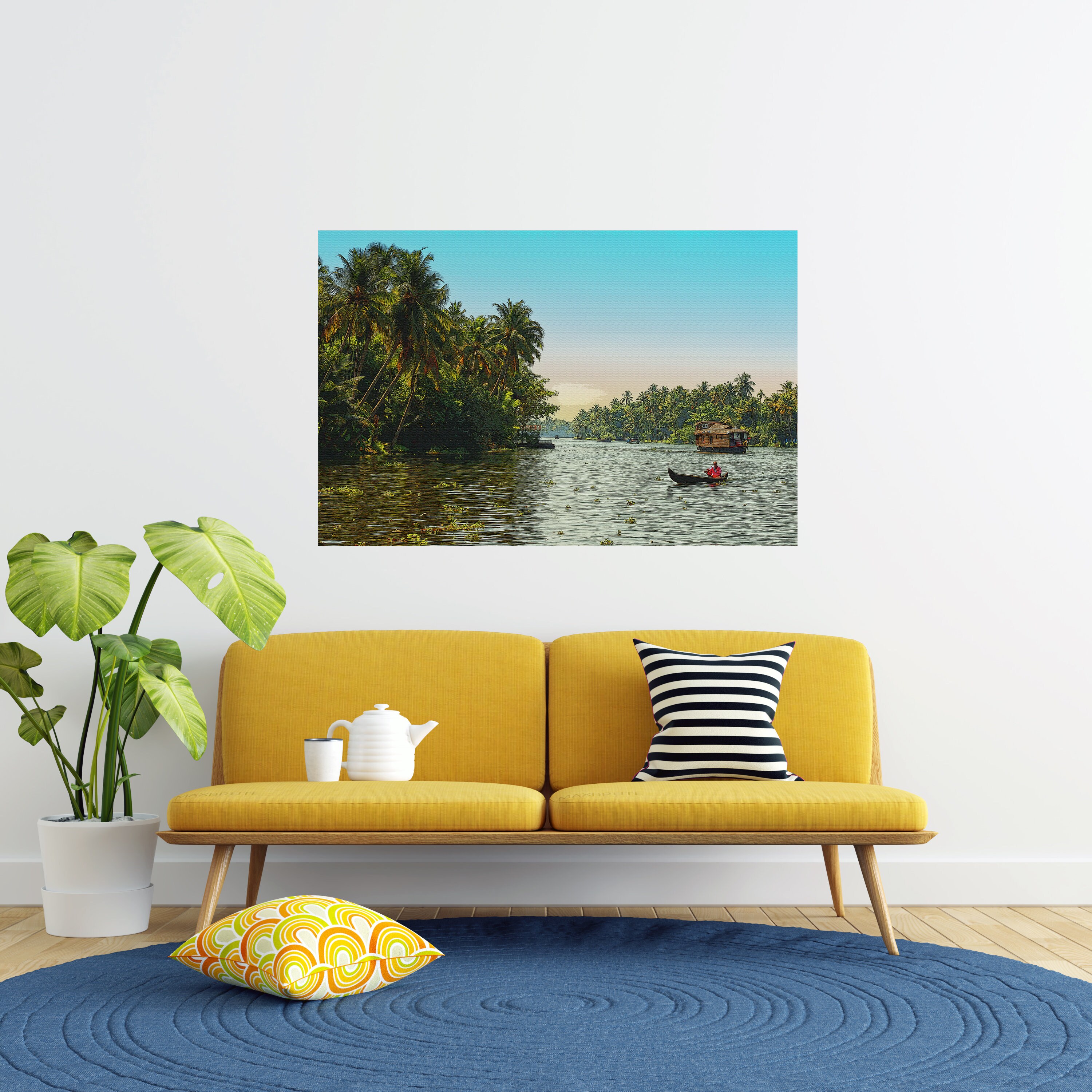 India Kerala Backwaters Art Print Photo to Painting - Etsy