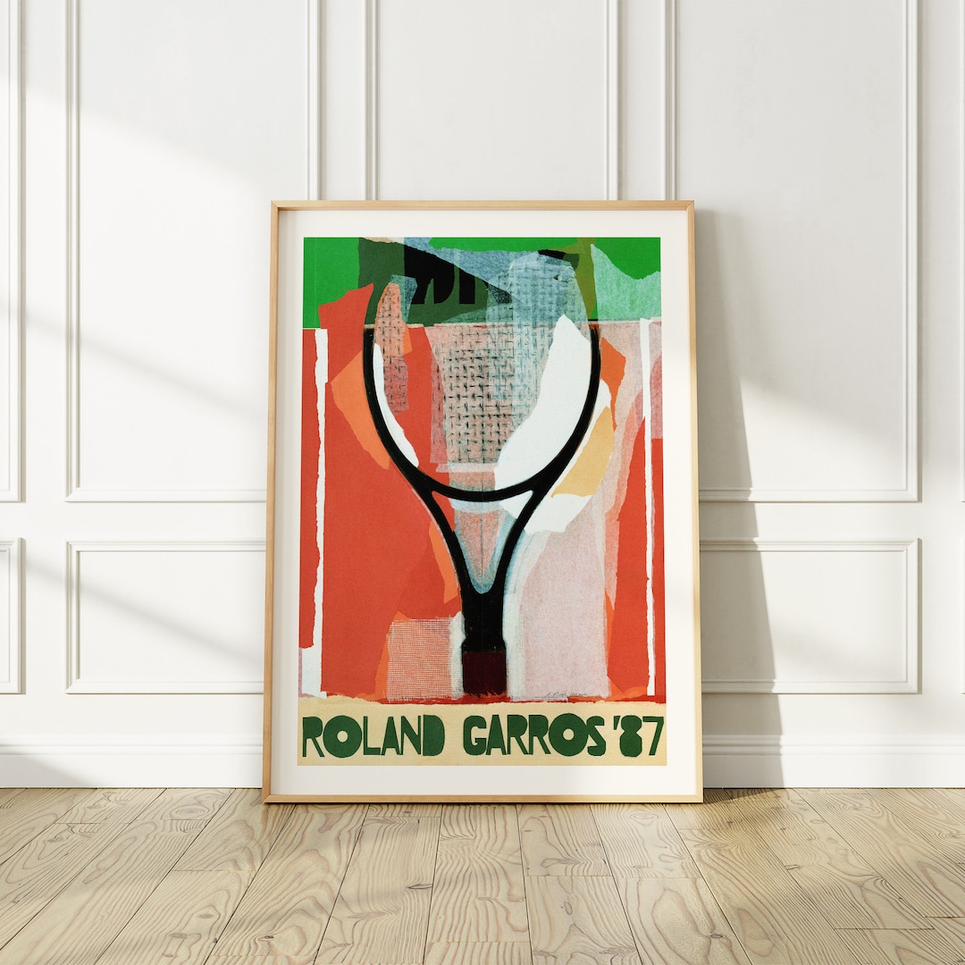 Roland Garros 1987 Tennis Poster, Design by Gérard Titus-carmel, Edited ...