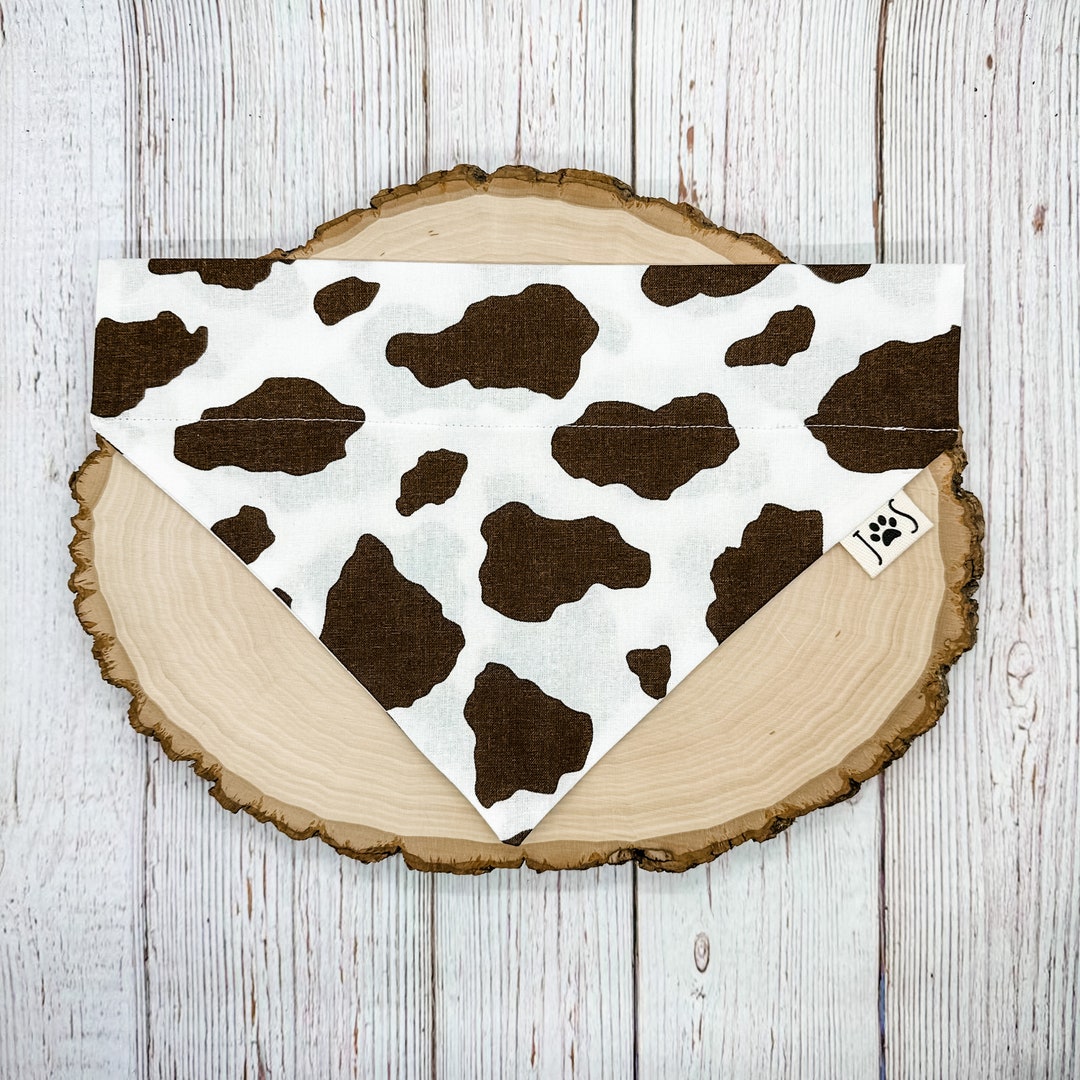 Brown Cow Dog Bandana, Farm Dog Bandana, Animal Dog Bandana, Dog ...