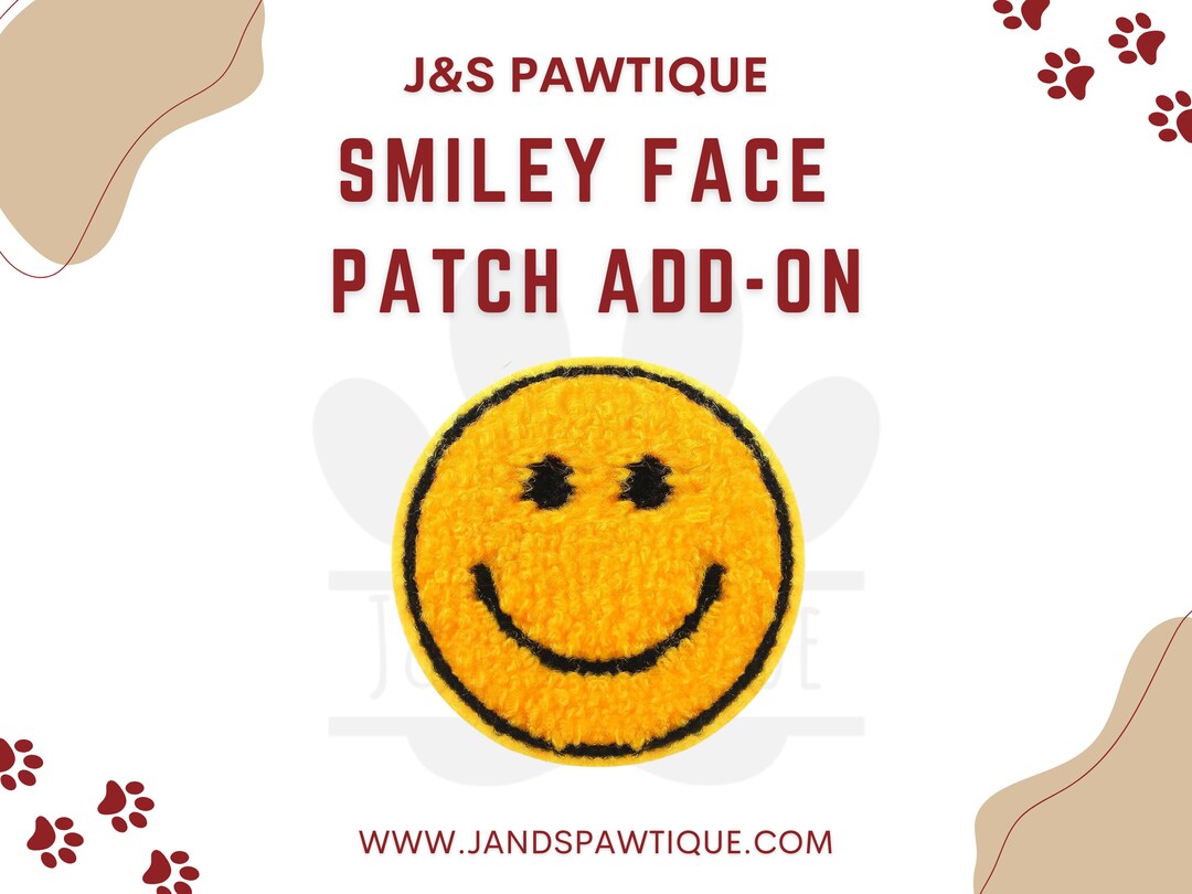 Add-on Smiley Face to Any Bandana, Smiley Face, Smiley Face Patch ...