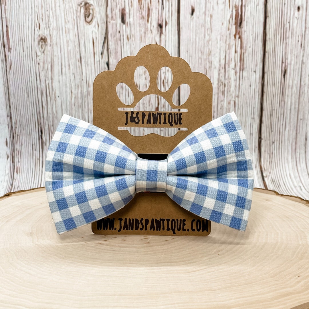 Easter Dog Bow Tie, Blue Checker Dog Bow Tie, Dog Bowtie, Dog Bow Ties ...