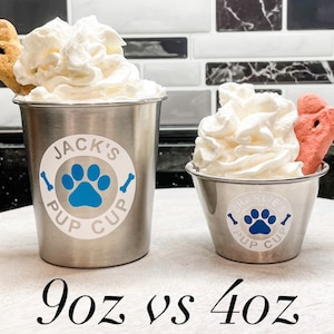 Pup Cup, Personalized Pup Cup, Reusable Stainless Pup Cup, Dog Treat ...
