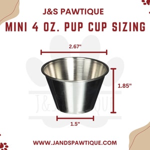 Mini Pup Cup, Pup Cup, Personalized Pup Cup, Reusable Stainless Pup Cup ...