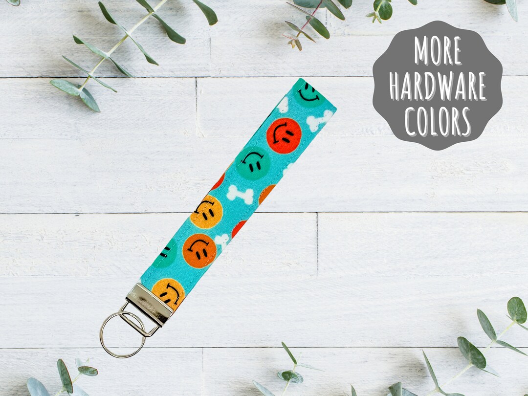 Smiley Face Keychain, Smiley Face Wristlets, Happy Face Key Fobs ...