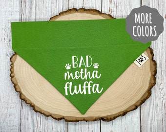 BAD MOTHA FLUFFA dog Bandana - Etsy