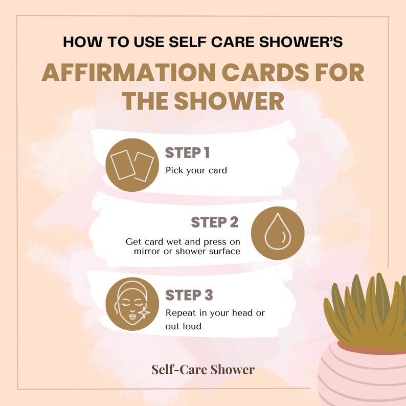 Affirmation Cards for Shower - Anxiety Edition - Waterproof Meditation ...