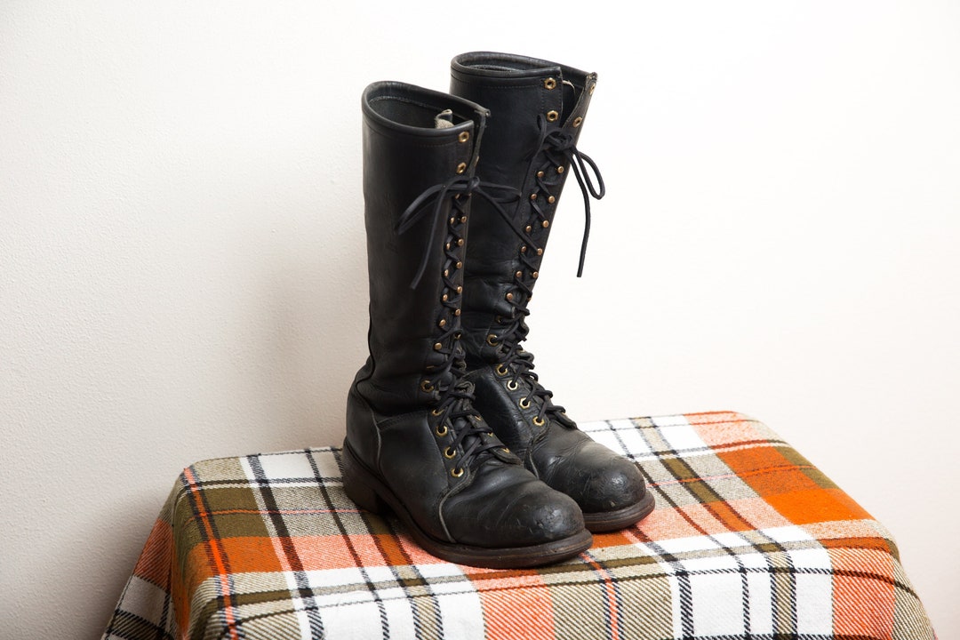 Vintage J.H. Hall's Linemen's Supplies Boots Tall Lace-up Work Boot ...