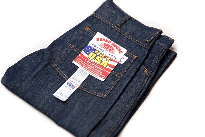 Deadstock Roundhouse Denim Jeans Made in USA 34 X 32 - Etsy