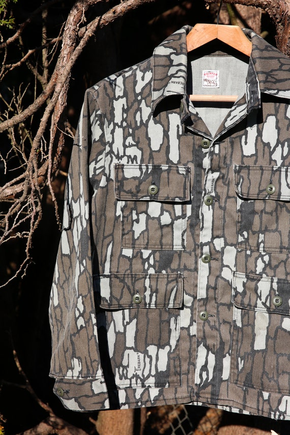 Vintage Pointer Brand Camo Trebark Button Down Jacket… - Gem