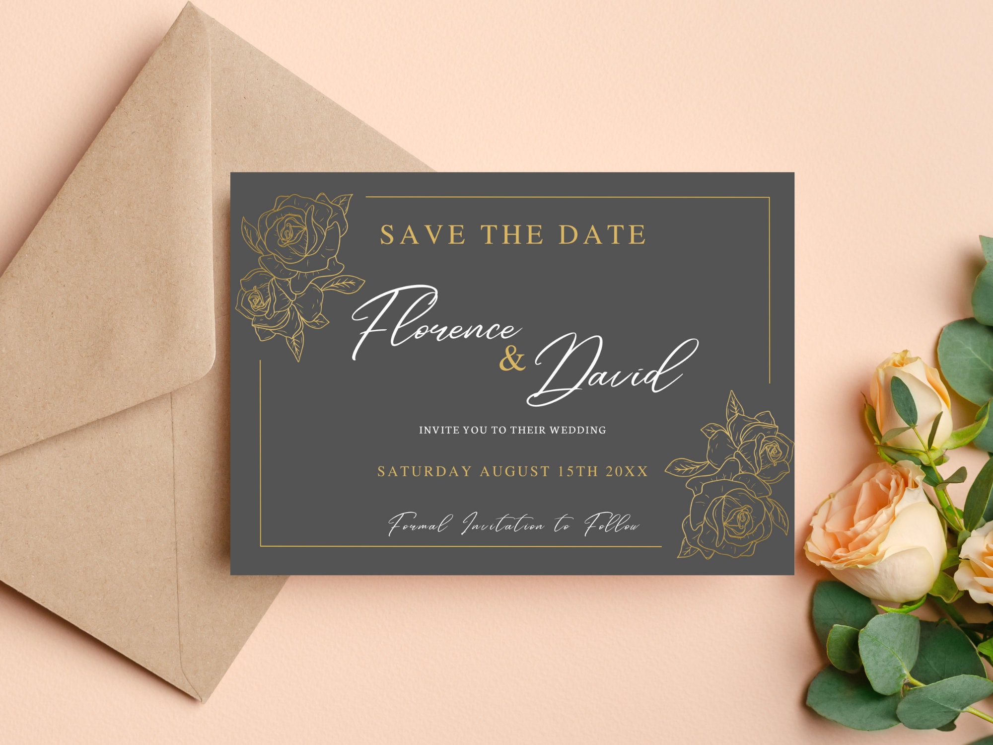 Editable Save the Date Card Template, Printable Save the Date, Modern ...