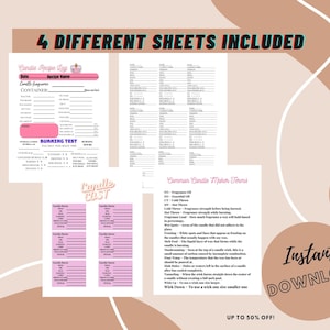 Printable Candle Recipe Templet Candle Test Sheet Candle Maker Log ...