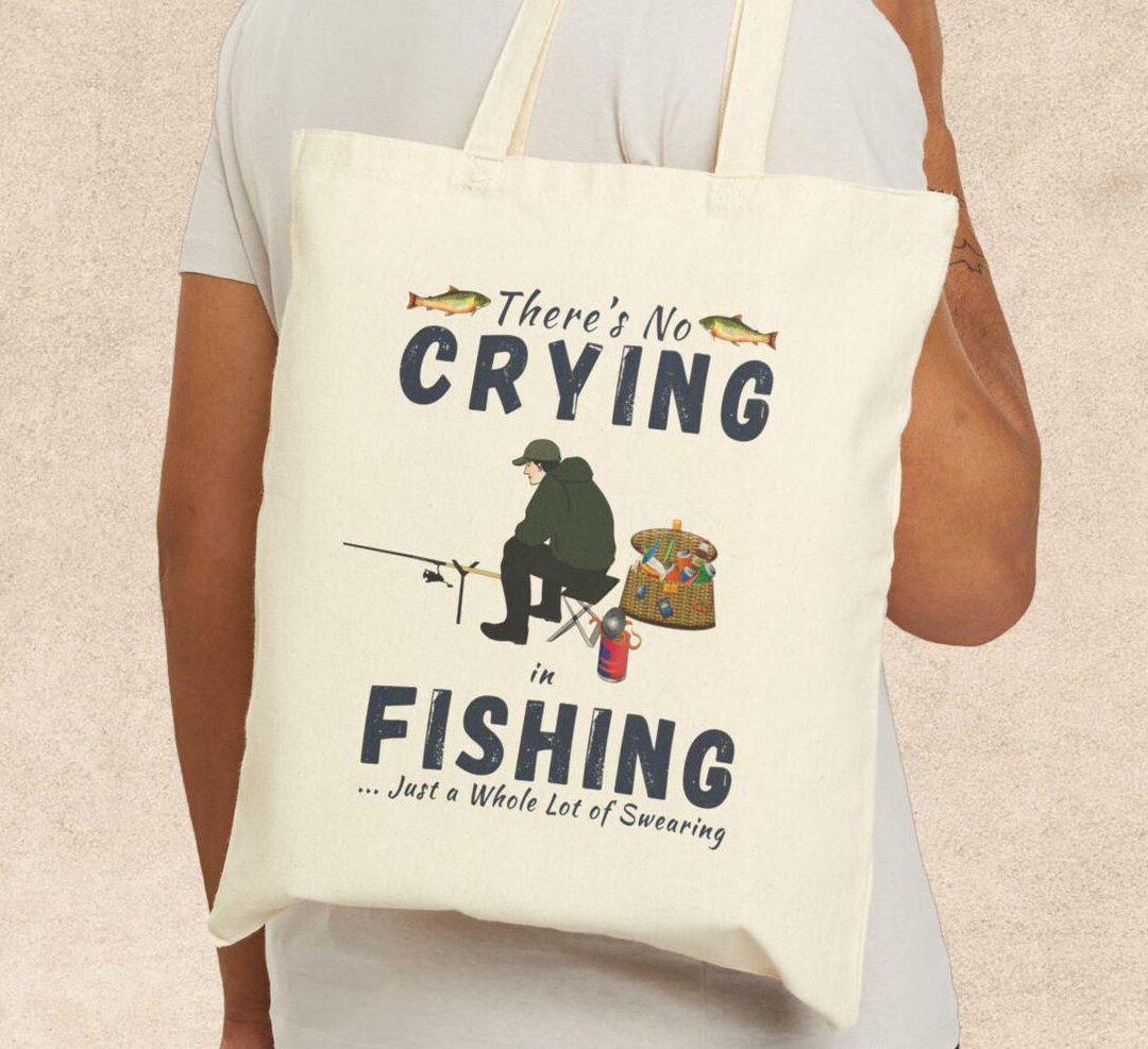 Canvas Fish Tote, Fishing Lovers Gift, Funny Gift Idea for Fisherman ...