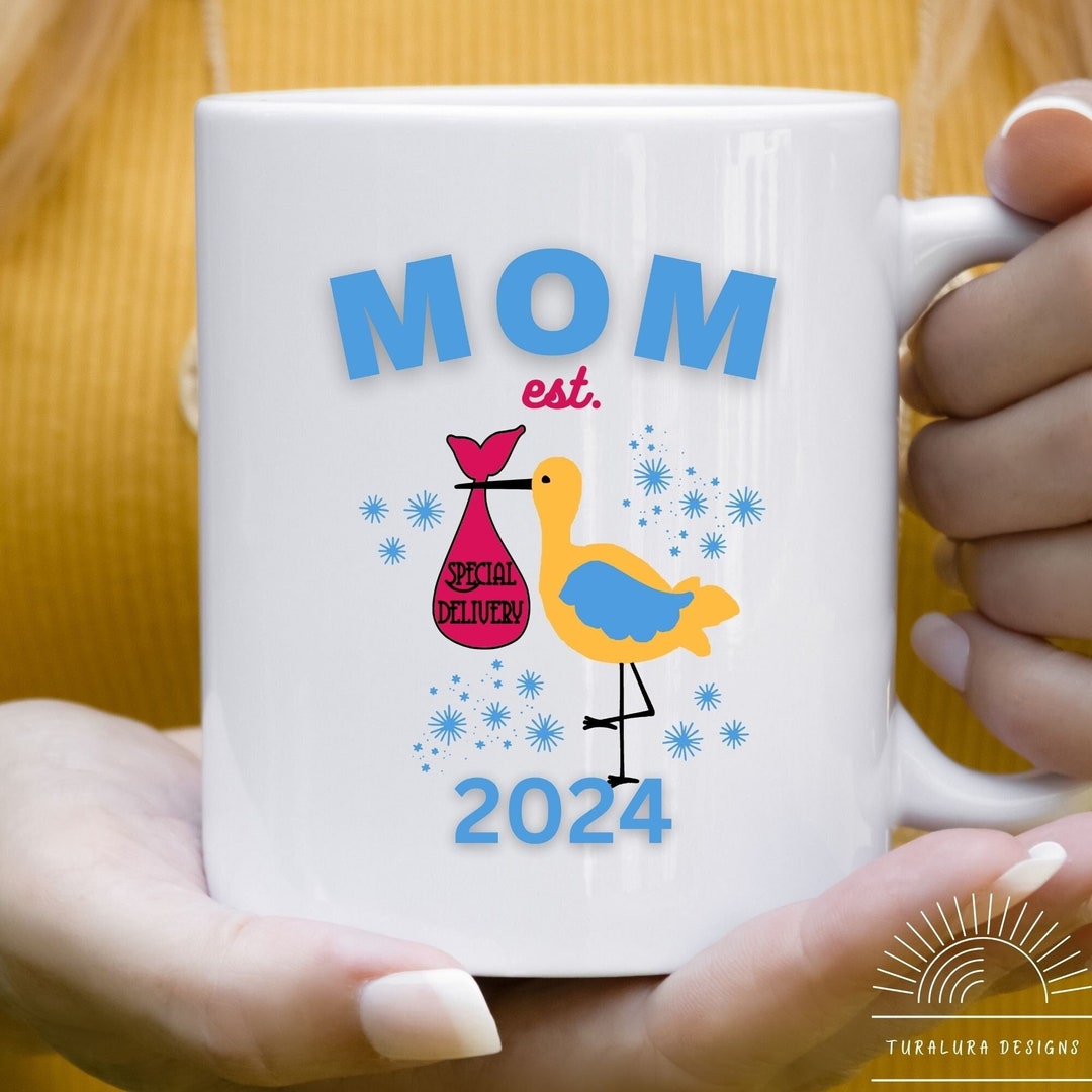 Customized Mom Est 2024 Coffee Cup, Expectant Mom Gift Mug, Present for ...