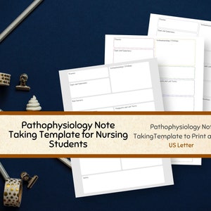 Printable Pathophysiology Note Taking Template for Nursing Students ...