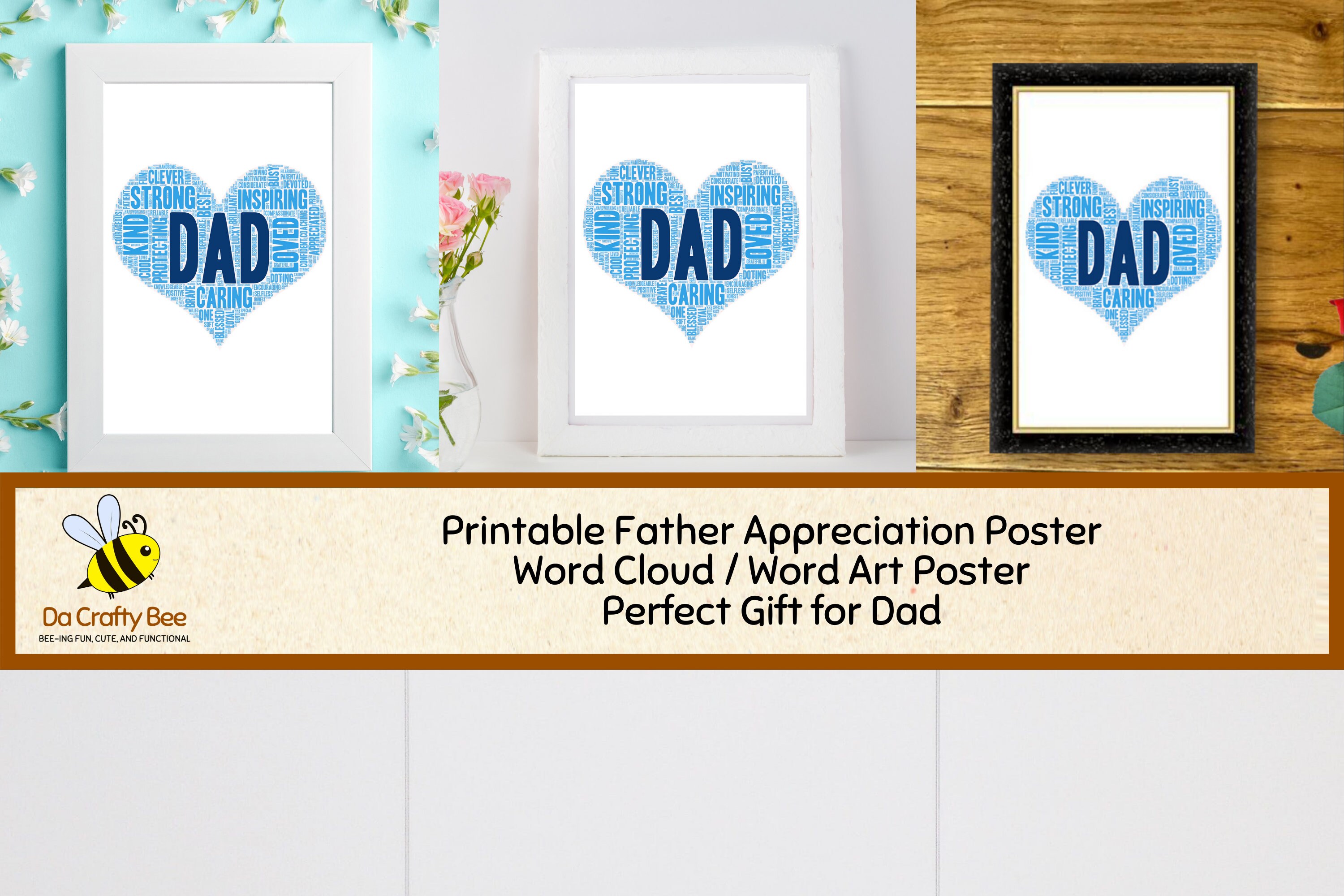Papá Word Art / Word Cloud Printable Poster Art / Fathers Day Gift Idea ...