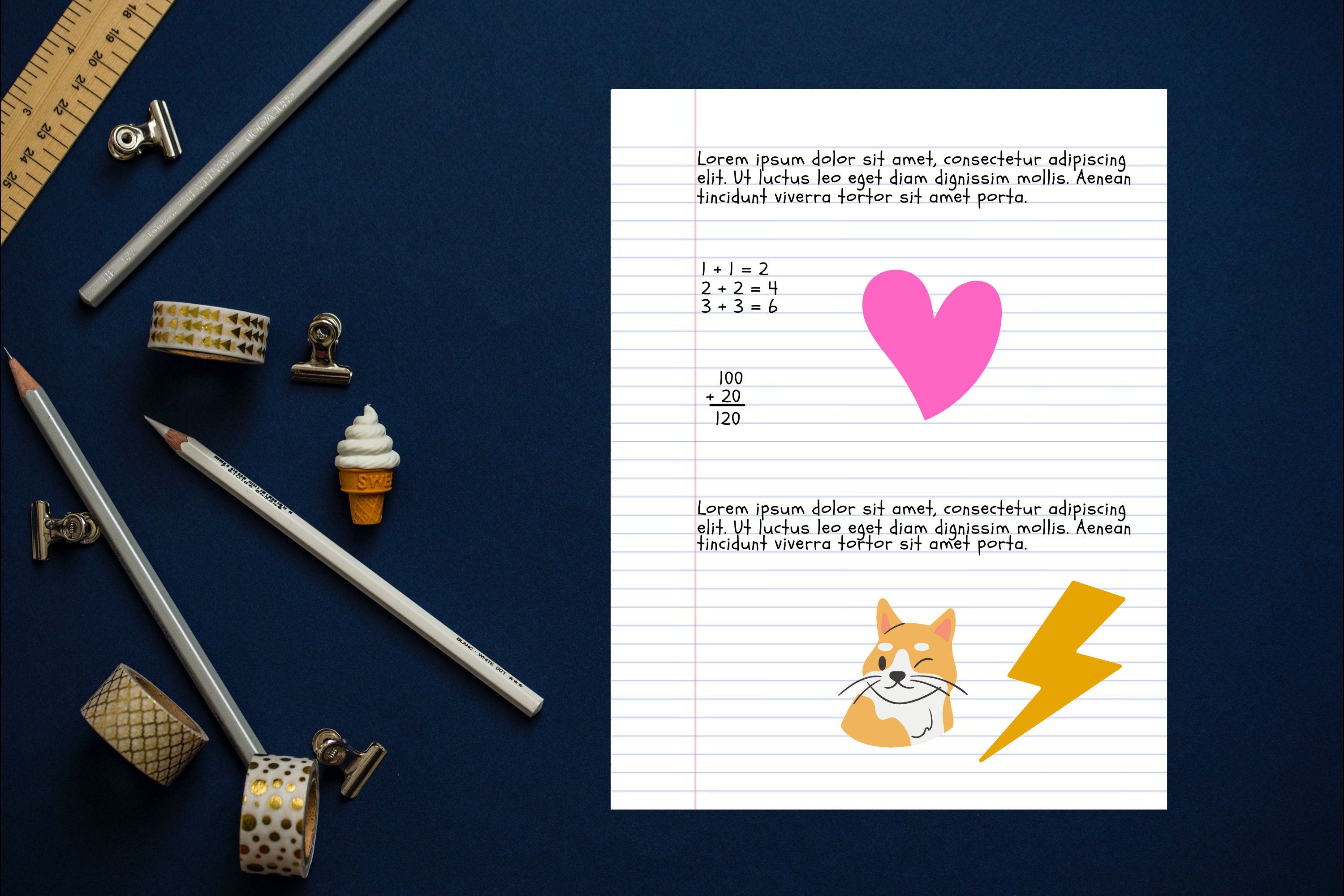 Printable College Ruled Student Note Paper - Letter, A4, A5 Sizes ...