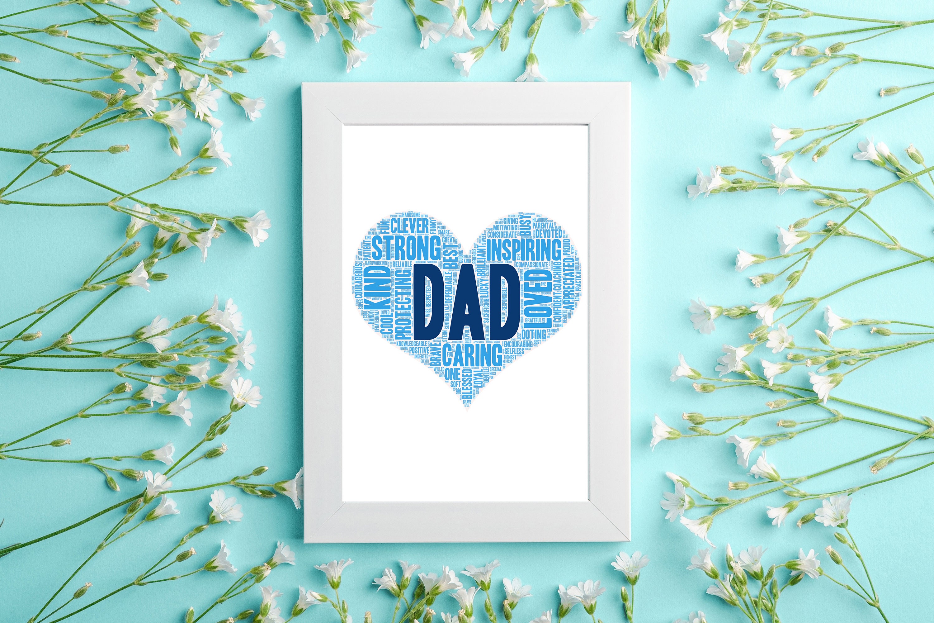 Papá Word Art / Word Cloud Printable Poster Art / Fathers Day Gift Idea ...
